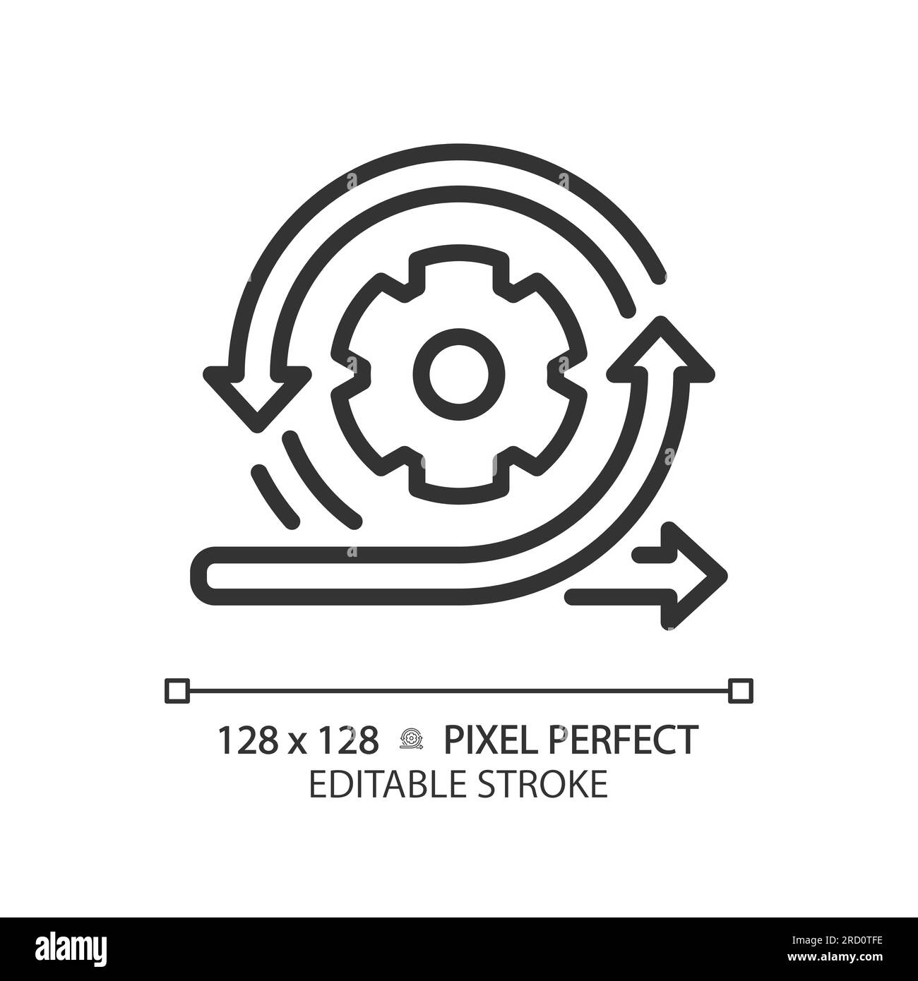 2d Customizable Agile Development Linear Icon Stock Vector Image And Art