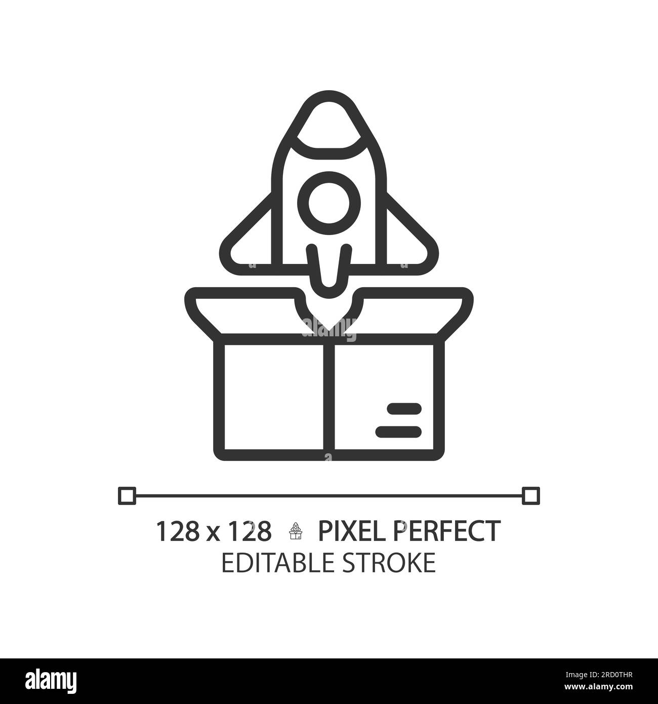 2D customizable product launch linear icon Stock Vector Image & Art - Alamy