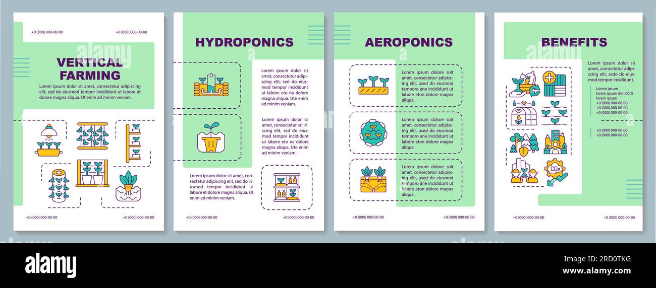 Green brochure with vertical farming concepts Stock Vector Image & Art ...