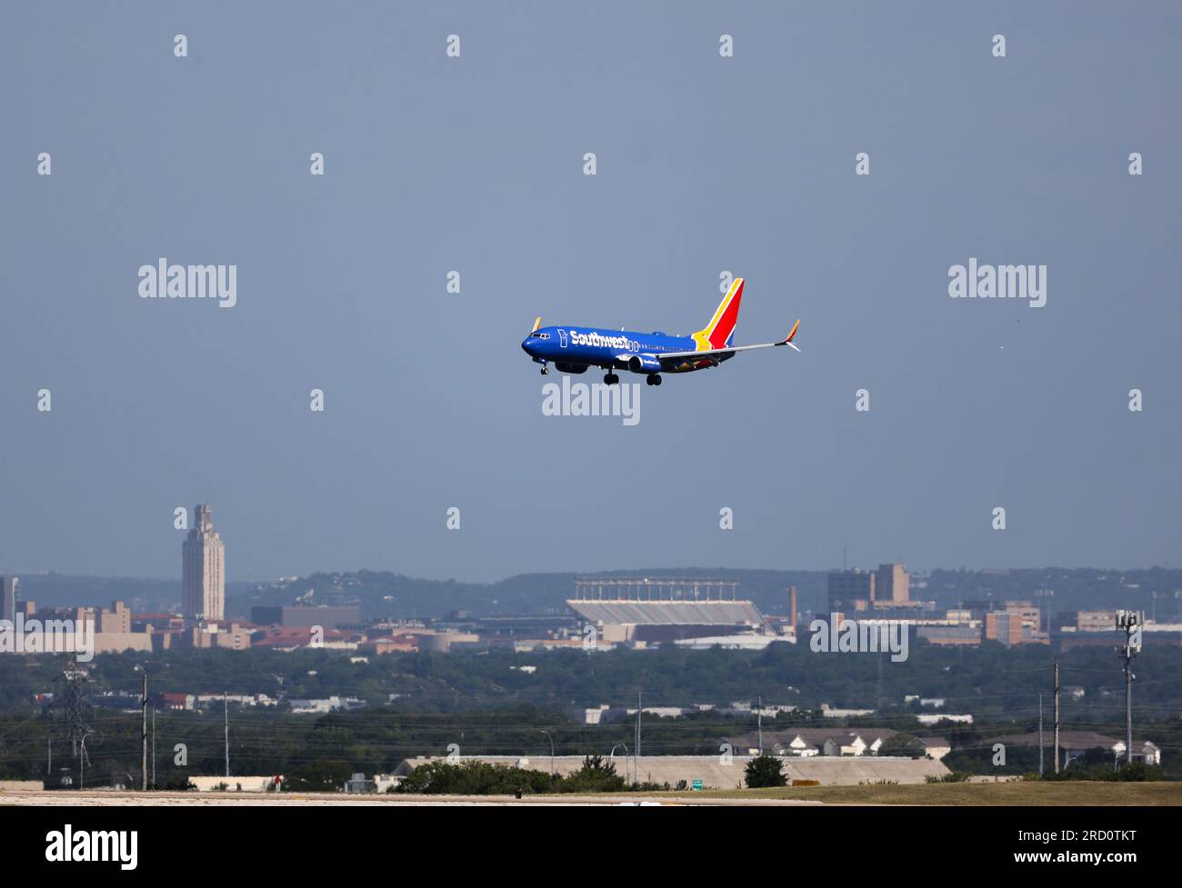 July 13, 2023: A Southwest Airlines flight lands at Austin Bergstrom ...
