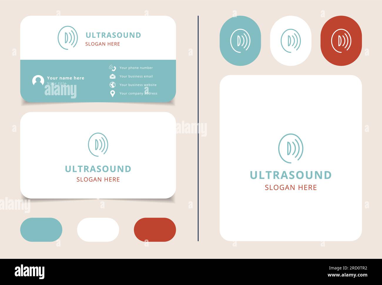 Ultrasound logo design with editable slogan. Branding book and business ...