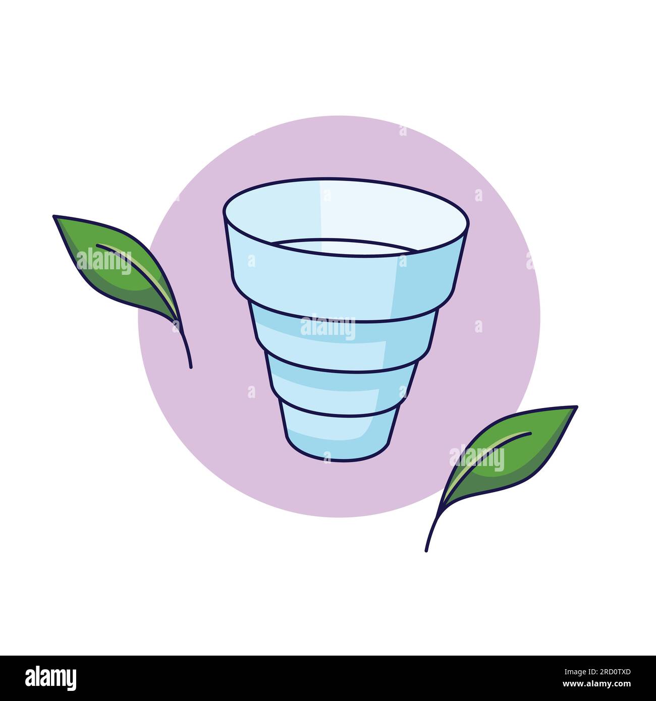 Reusable folding cup. Sustainable lifestyle, zero waste, ecological ...