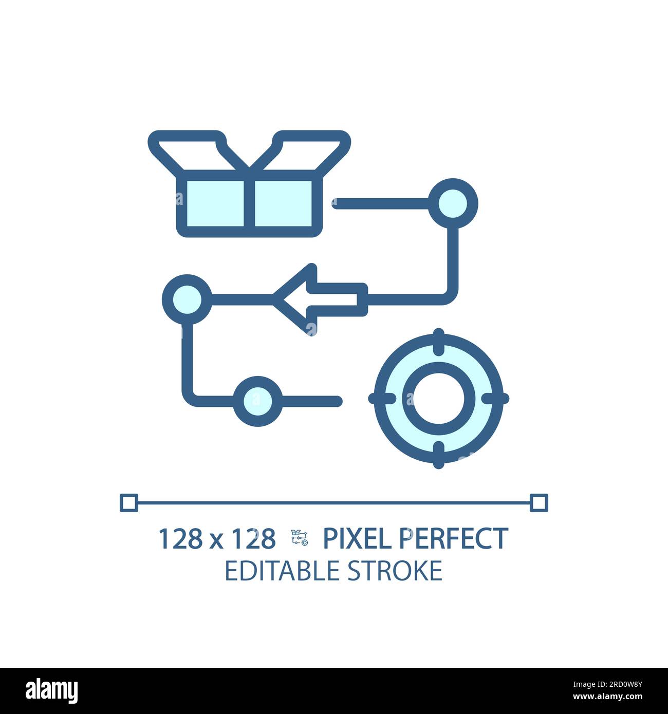 2D customizable delivery process linear icon Stock Vector Image & Art ...