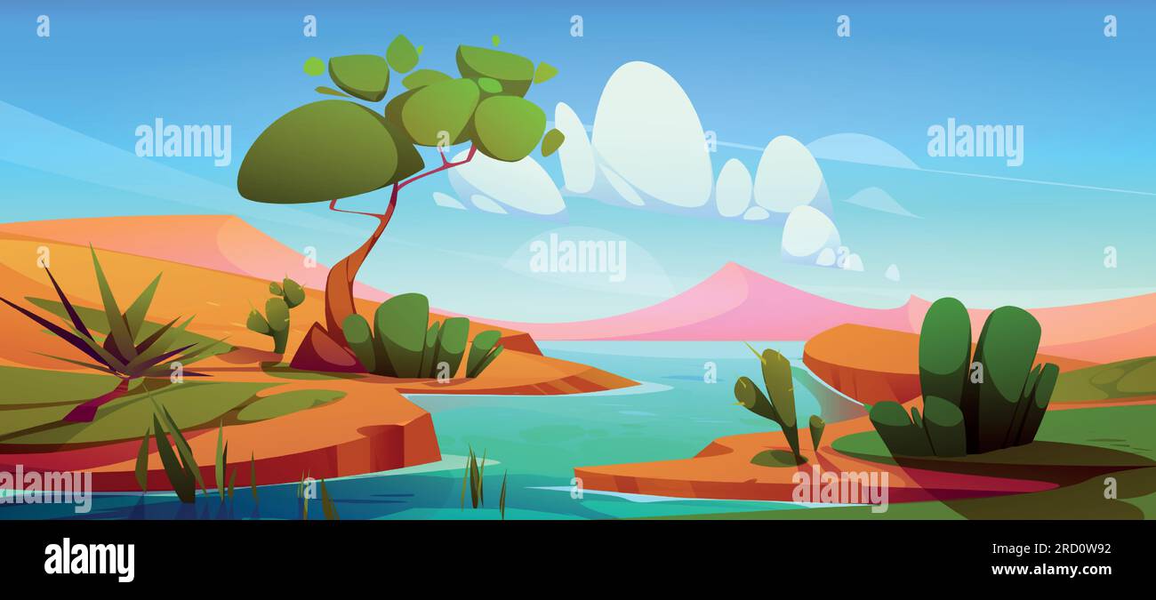 Nile scenery Stock Vector Images - Alamy