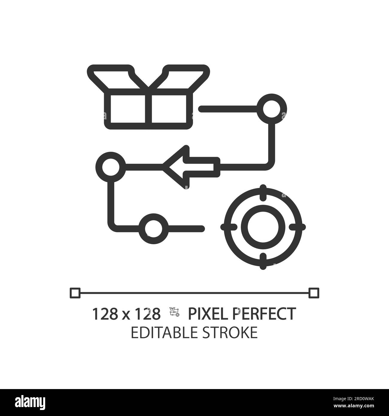 2D customizable delivery process linear icon Stock Vector Image & Art ...