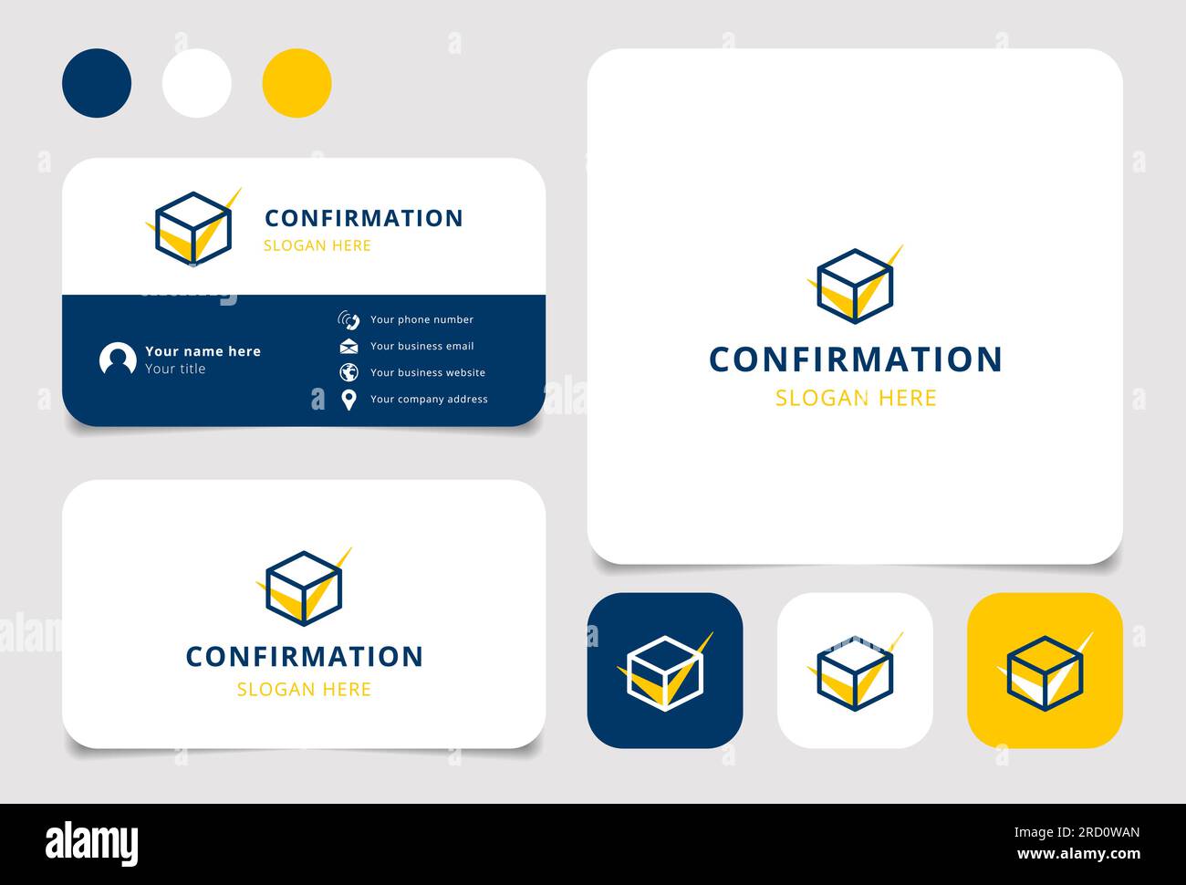 Confirmation logo design with editable slogan. Branding book and ...