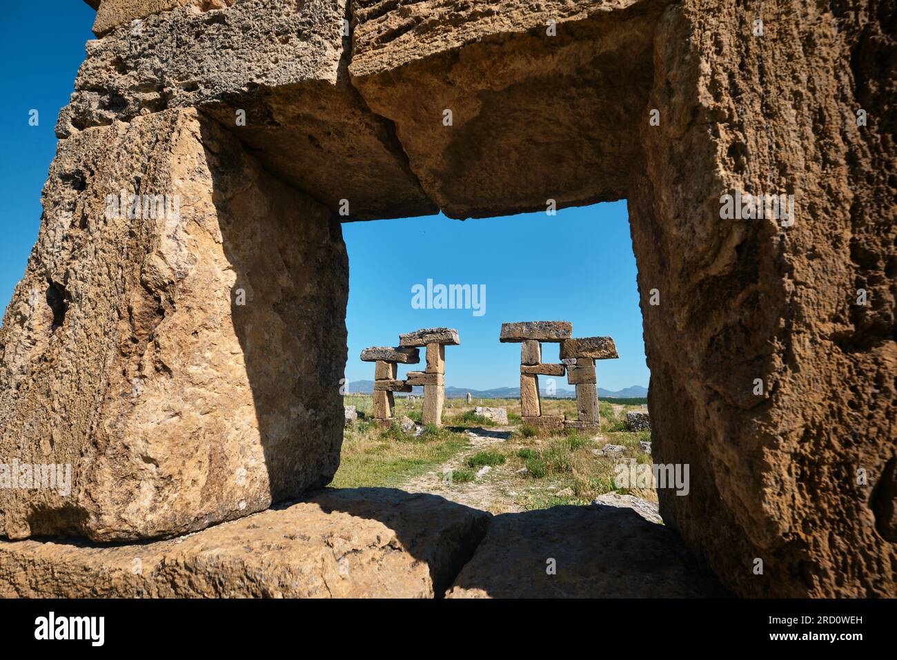 Usak, Turkey - July 14, 2023: Architectural remains in Ancient city of ...