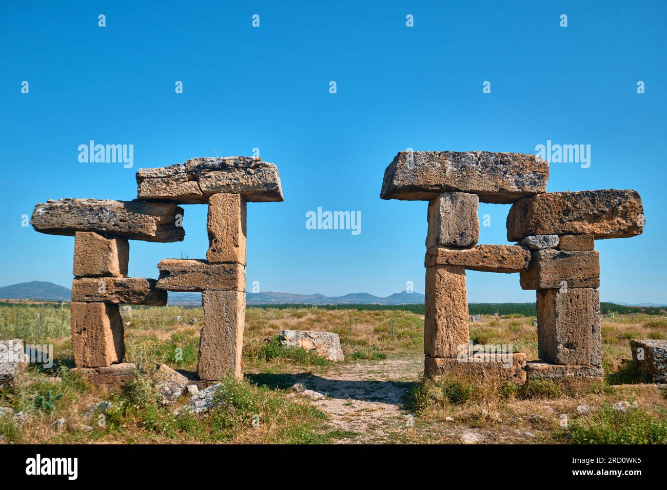 Usak, Turkey - July 14, 2023: Architectural remains in Ancient city of ...