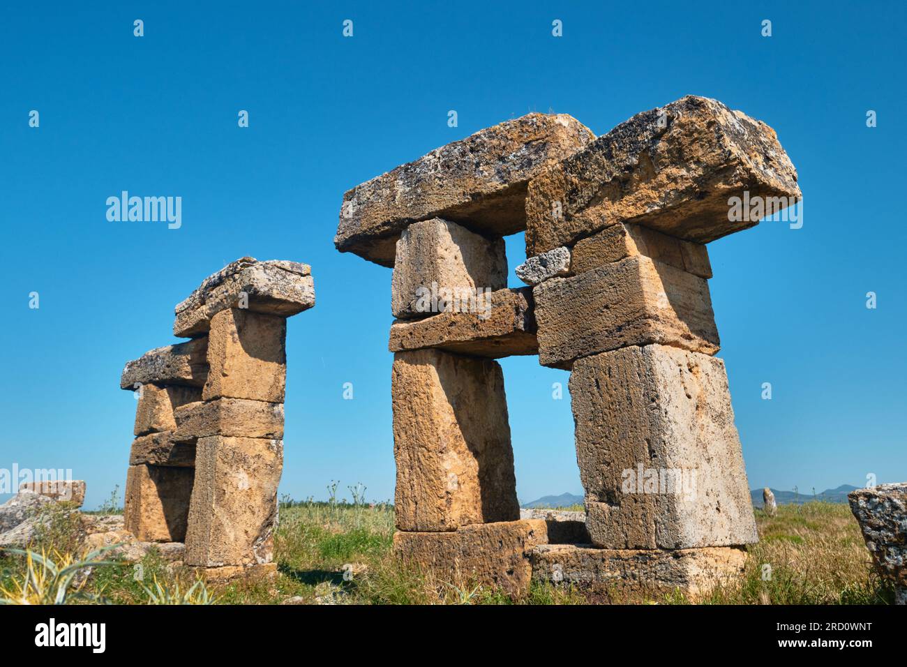 Usak, Turkey - July 14, 2023: Architectural remains in Ancient city of ...