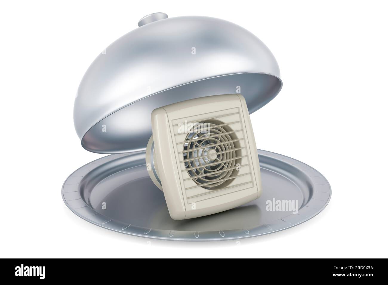 Restaurant cloche with extractor fan for bathroom or kitchen. 3D ...