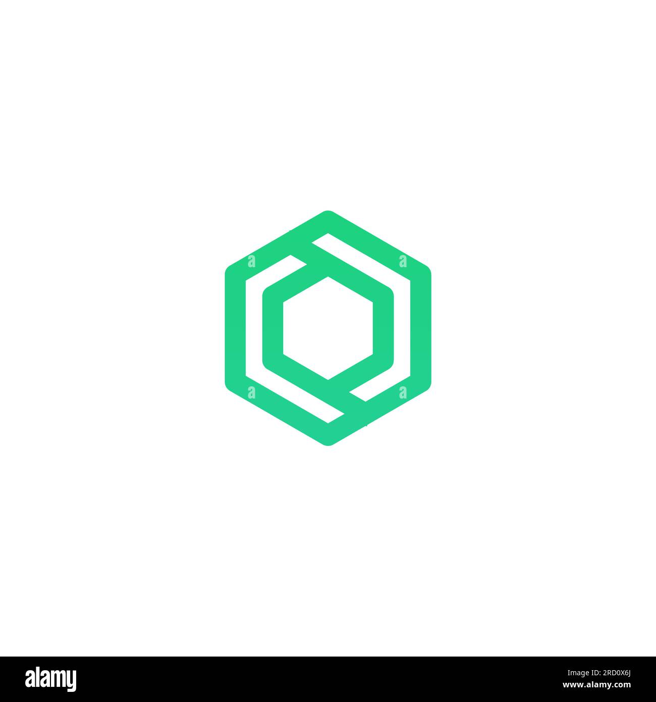 Hexagon Line Logo Design. Hexagon Icon Stock Vector Image & Art - Alamy