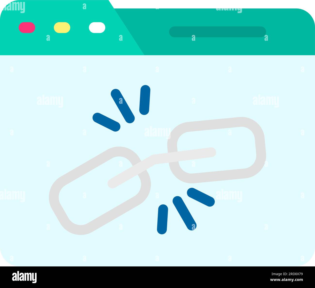 Broken link icon chain Stock Vector Images - Alamy