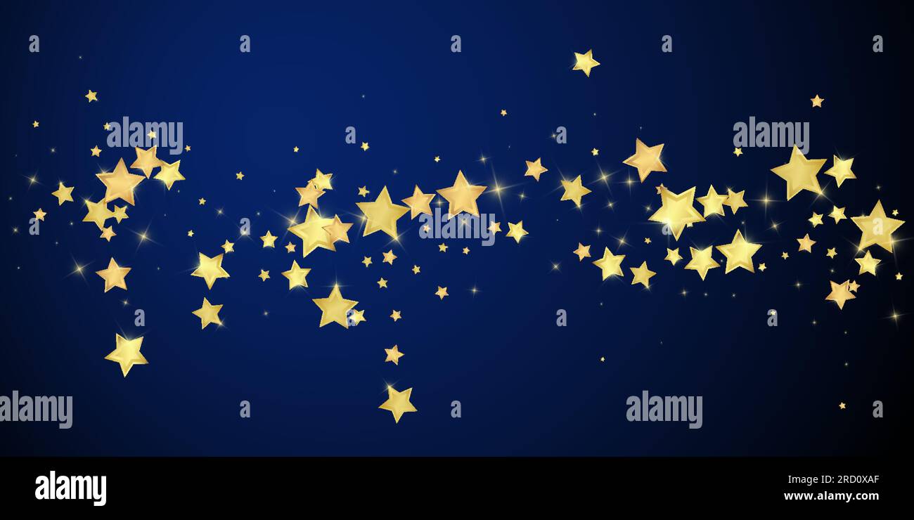 Magic stars vector overlay. Gold stars scattered around randomly ...