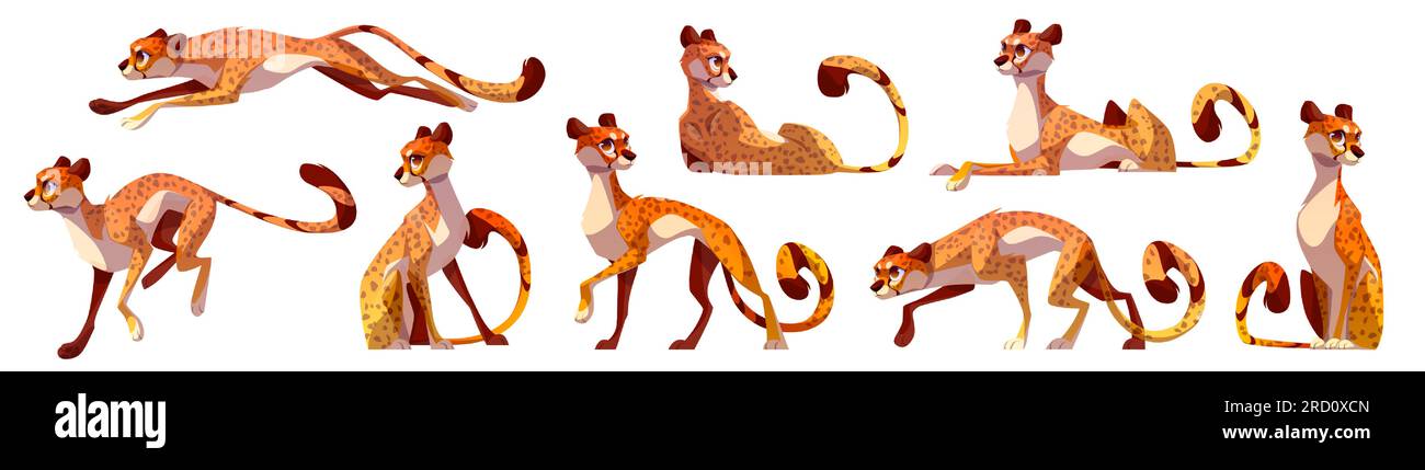 Jaguar Animal Running Drawing