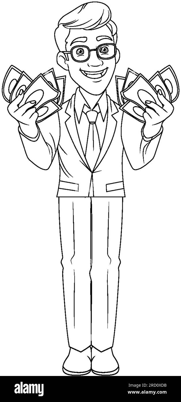Business Man Coloring Page