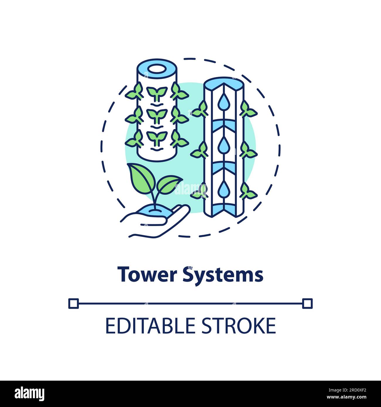 Thin line editable tower systems icon concept Stock Vector Image & Art - Alamy