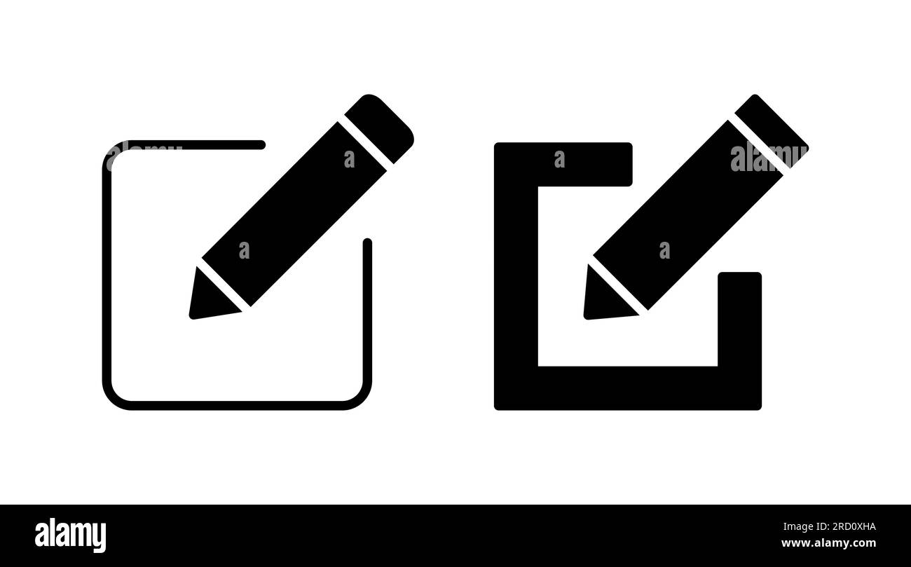 Edit icon vector. edit document sign and symbol. pencil Stock Vector ...