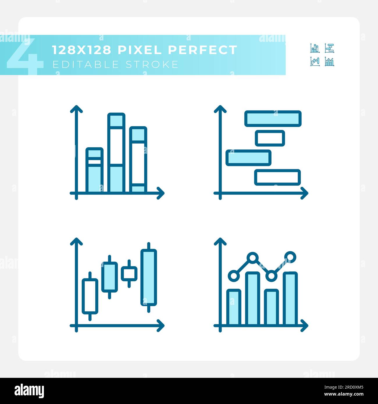 Stock market light blue icons Stock Vector Image & Art - Alamy