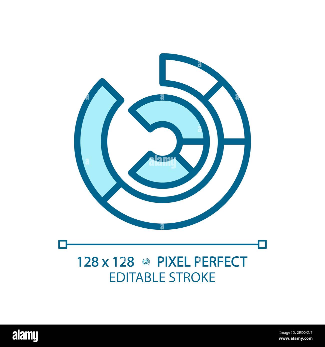 Radial chart light blue icon Stock Vector Image & Art - Alamy