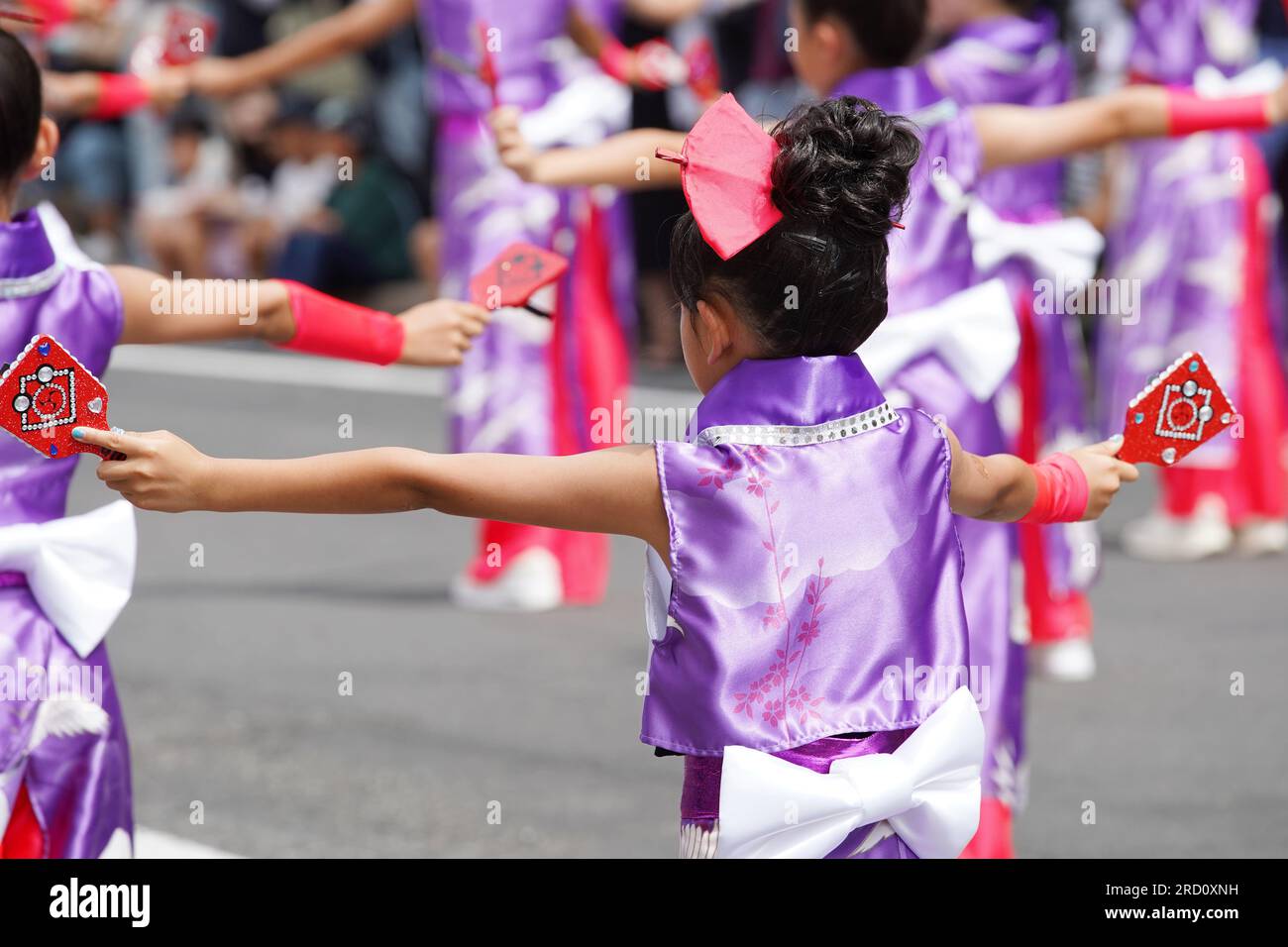 KAGAWA, JAPAN - JULY 15 2023: Japanese performers dancing in the famous ...
