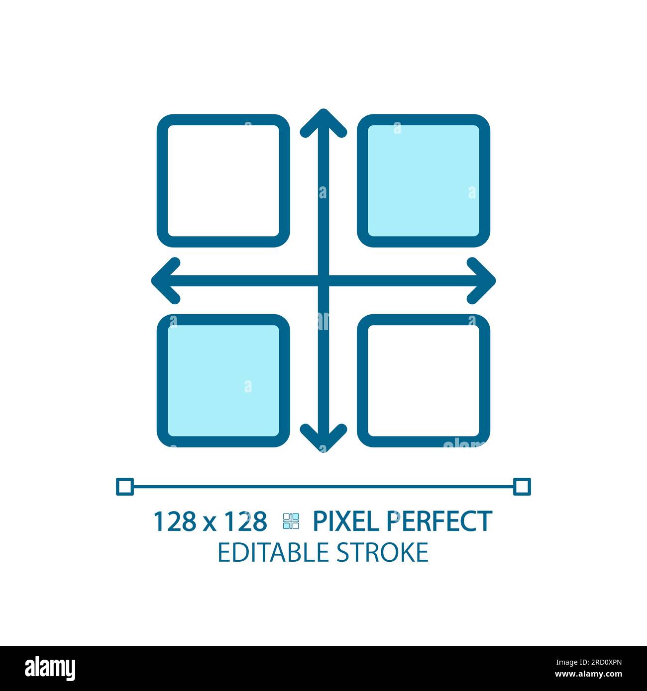 Matrix chart light blue icon Stock Vector Image & Art - Alamy