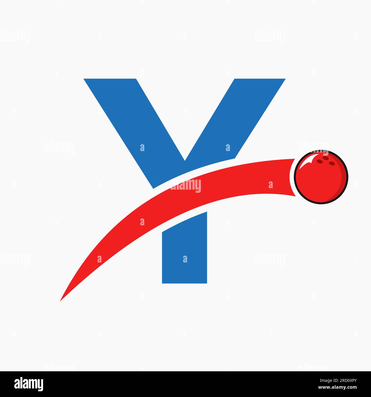 Letter Y Bowling Logo. Bowling Ball Symbol With Moving Ball Icon Stock ...