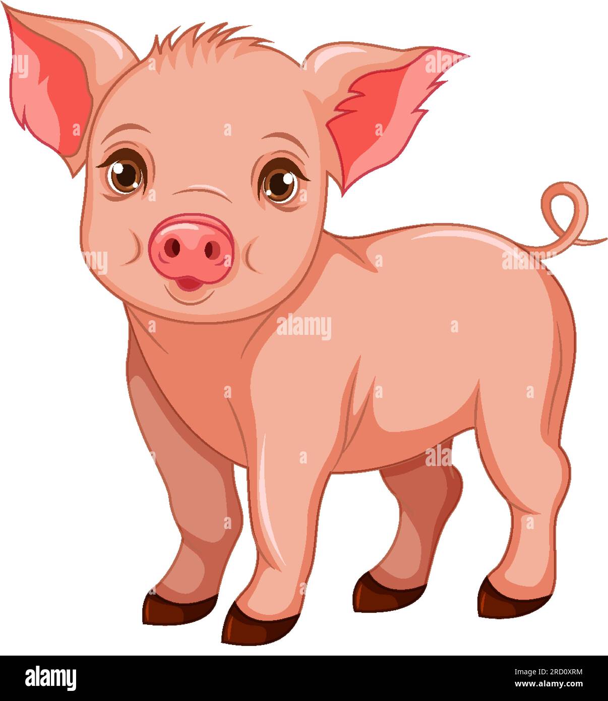 Cute pig cartoon isolated illustration Stock Vector Image & Art - Alamy