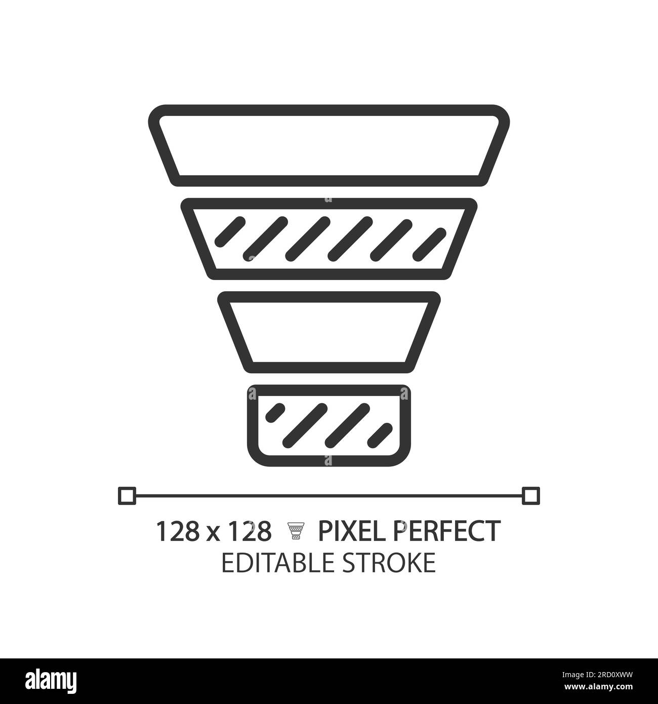 Funnel chart linear icon Stock Vector Image & Art - Alamy