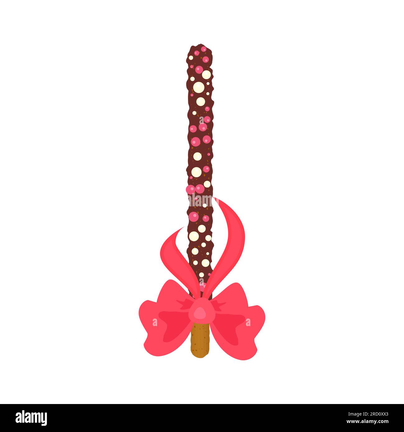 Frosted chocolate chip cookie stick in sprinkles Stock Vector Image ...