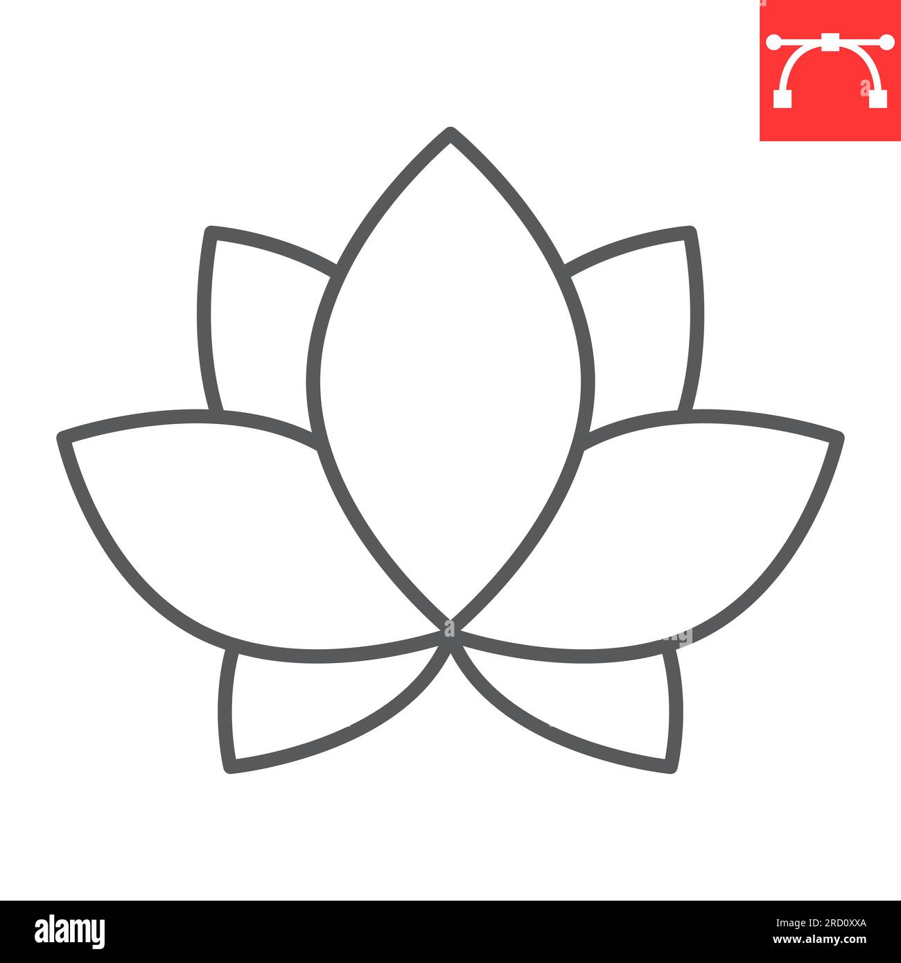 Lotus line icon, SPA and flower, water lily vector icon, vector ...
