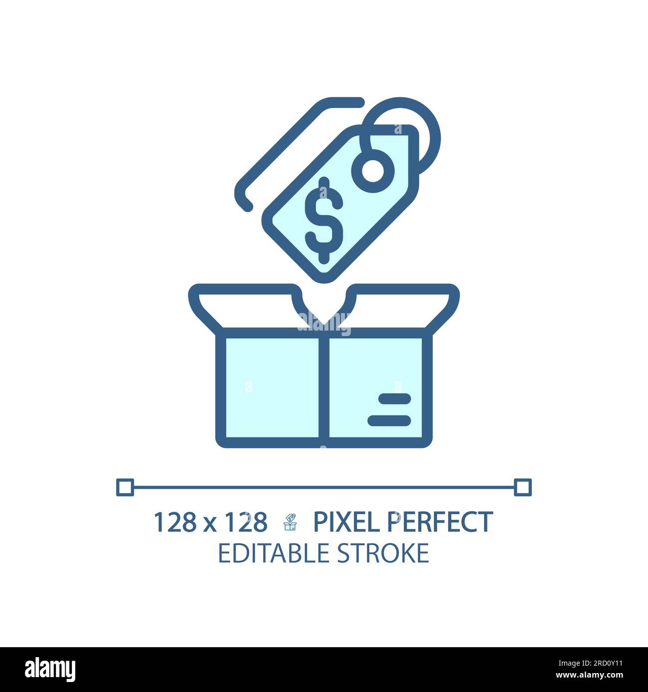 2D customizable pricing label linear icon Stock Vector Image & Art - Alamy