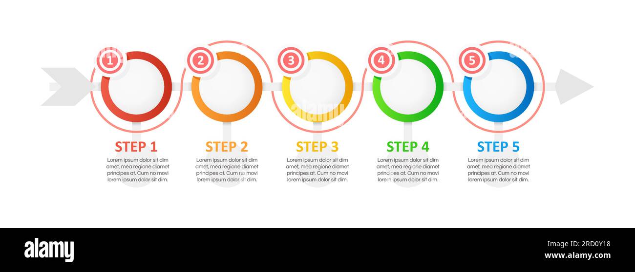 Reaching goals infographic chart design template Stock Vector Image ...