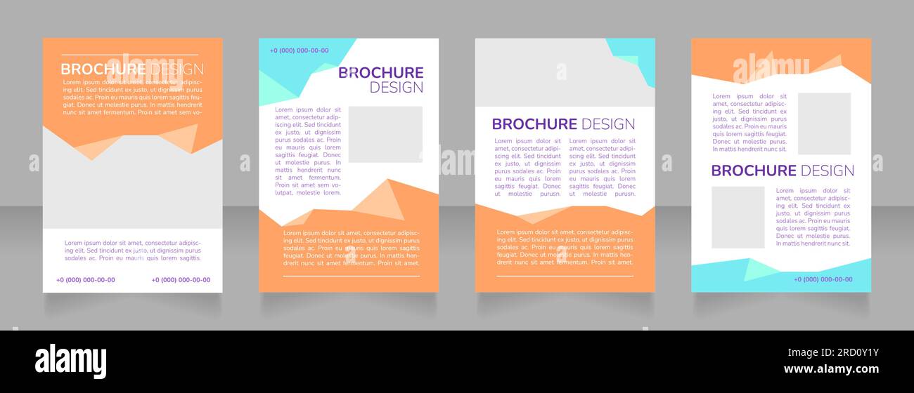 College campus activities advertising blank brochure layout design ...