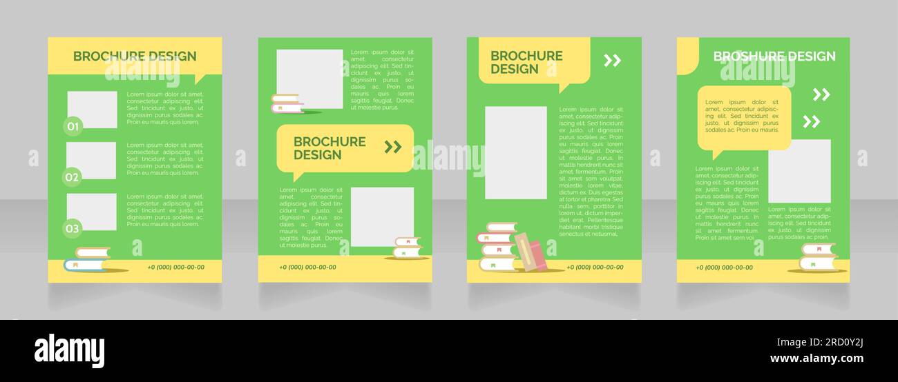 Secondary school enrollment blank brochure layout design Stock Vector ...