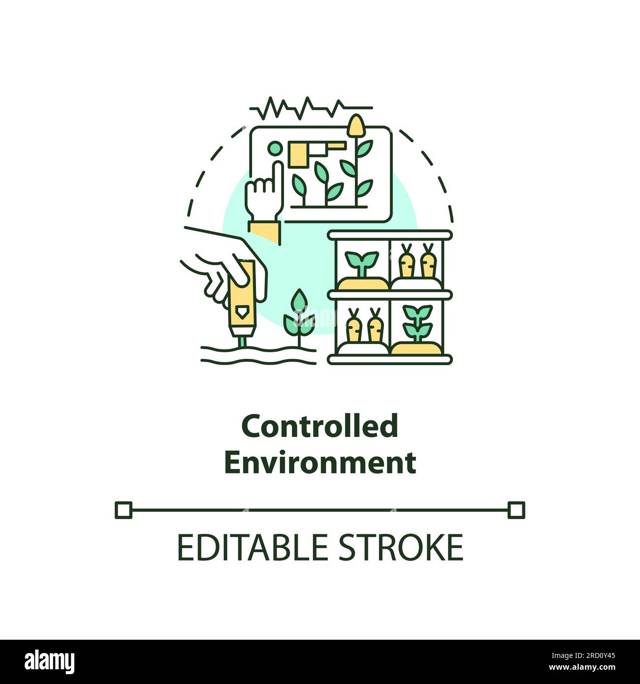 Thin line editable controlled environment icon concept Stock Vector Image & Art - Alamy