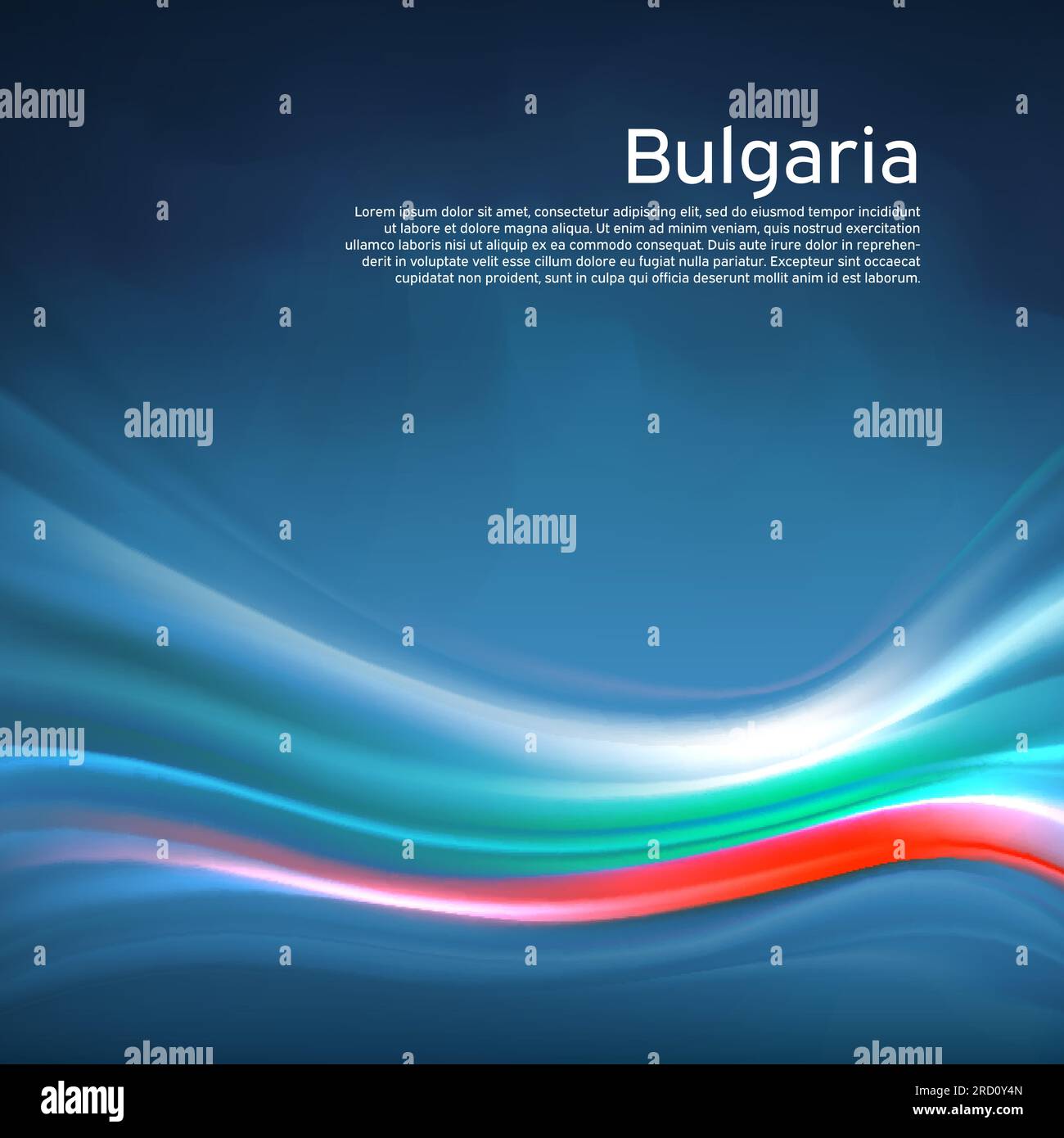 Bulgaria flag background. Abstract bulgarian flag in blue sky. National ...