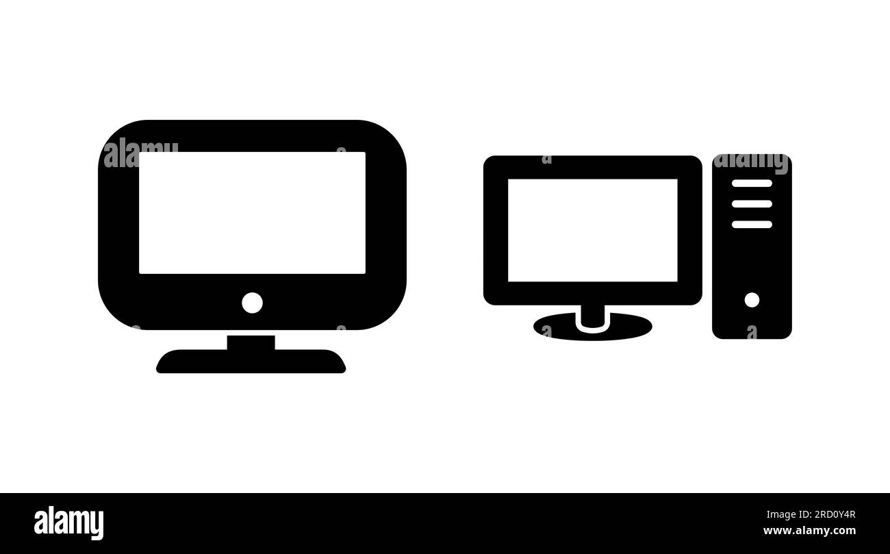 Computer icon vector. computer monitor icon Stock Vector Image & Art ...