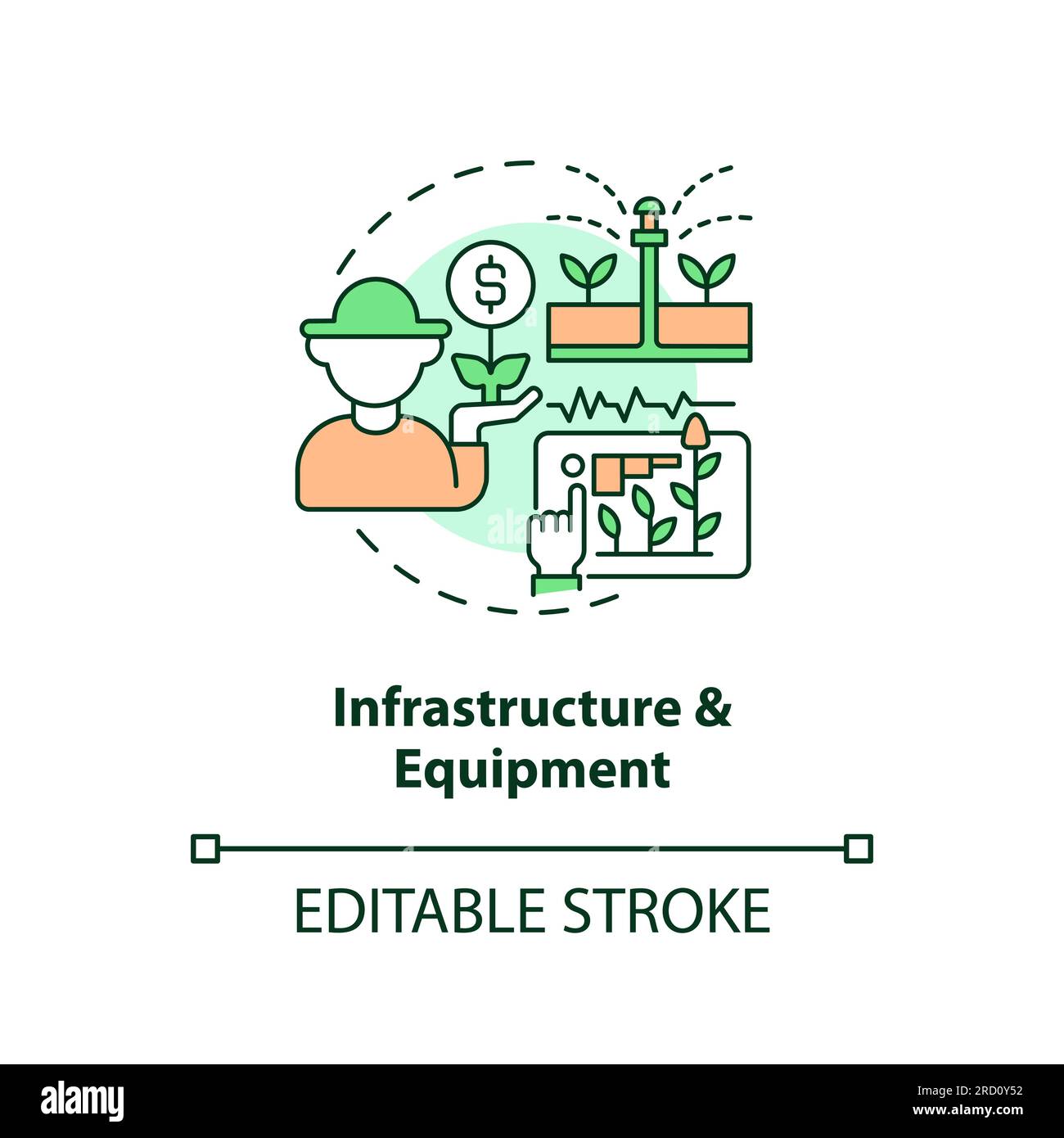 Thin line editable infrastructure and equipment icon concept Stock Vector Image & Art - Alamy