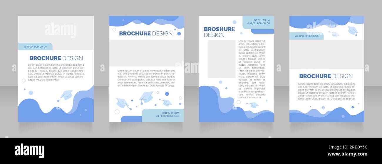 Academic positions of university blank brochure layout design Stock ...