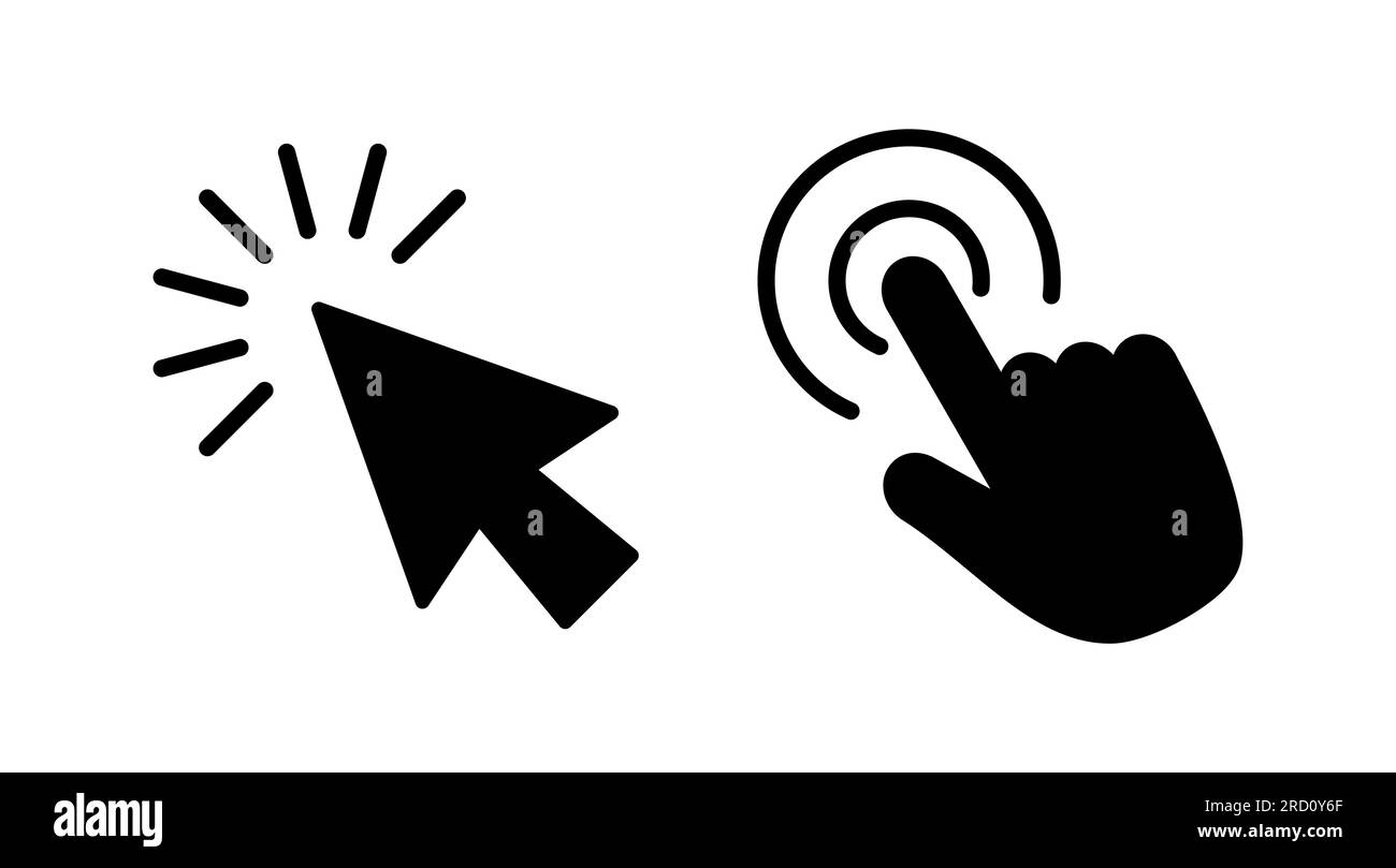 Click icon vector. cursor icon vector. pointer sign Stock Vector Image ...