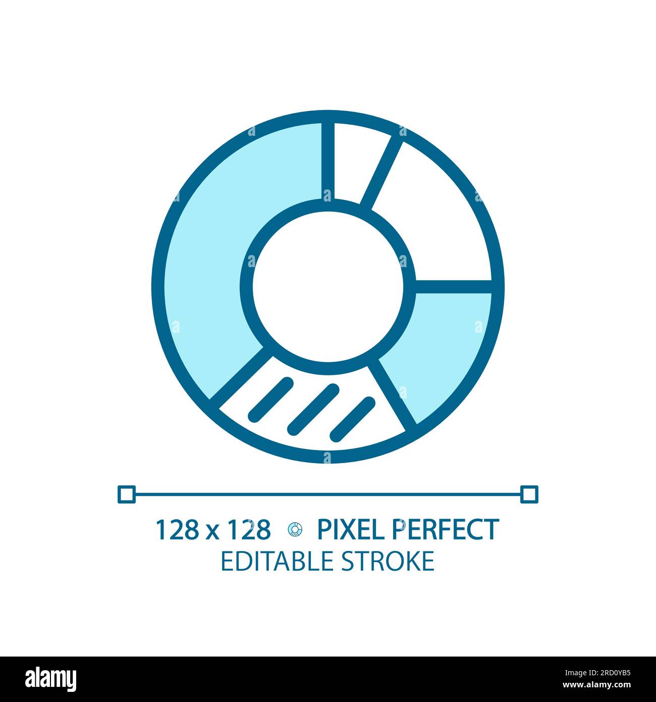 Donut chart light blue icon Stock Vector Image & Art - Alamy