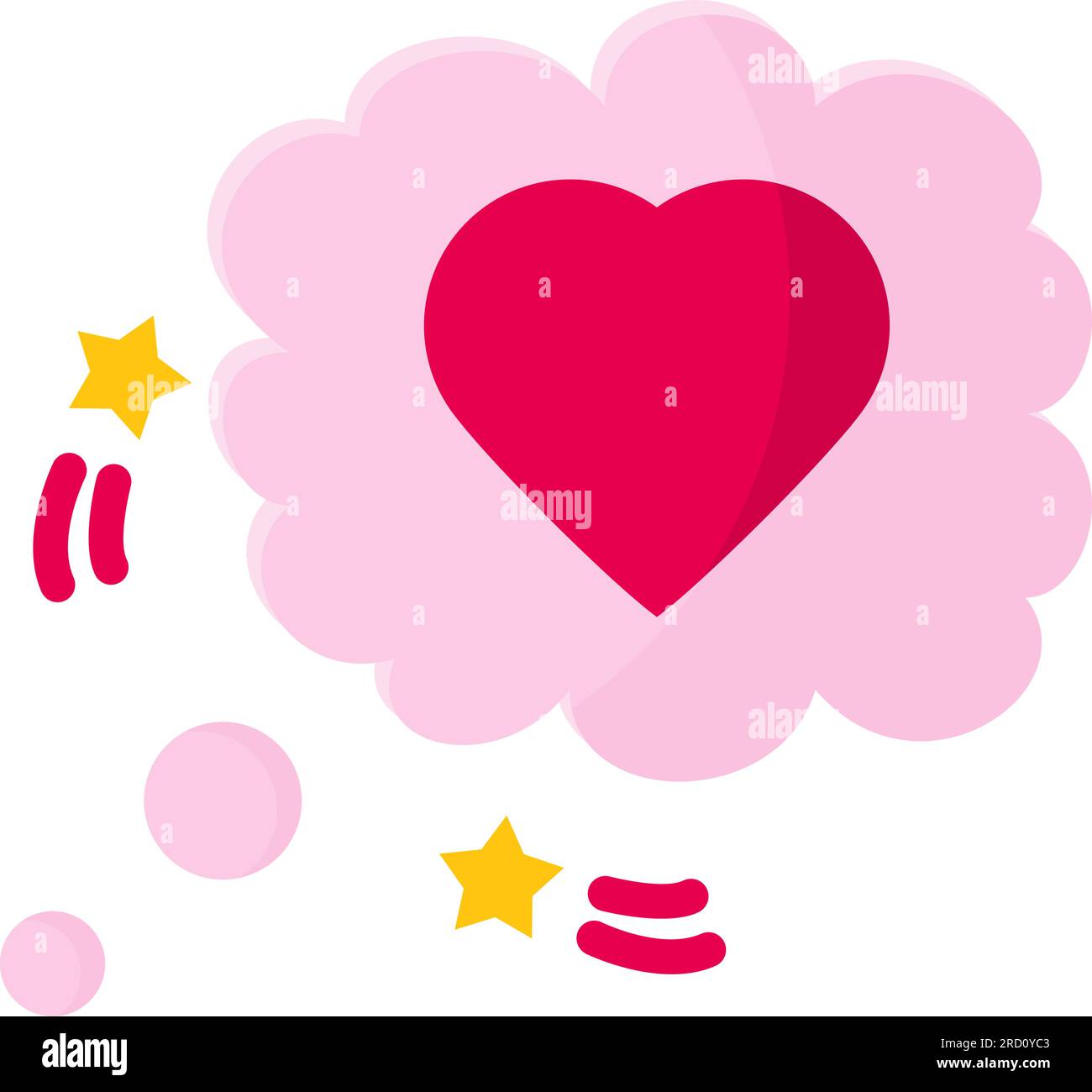 Heart Thinking Bubble Icon Image Stock Vector Image & Art - Alamy