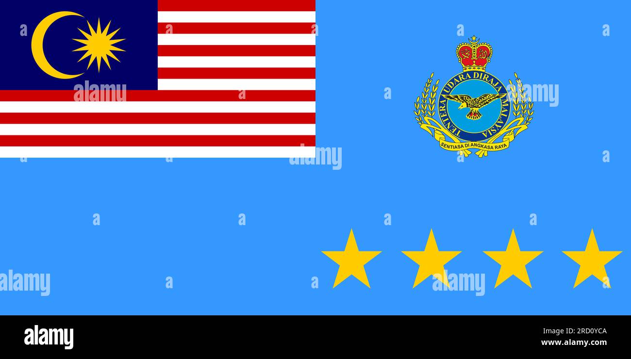 Top view of flag the Chief of the Royal Malaysian Air Force Malaysia ...