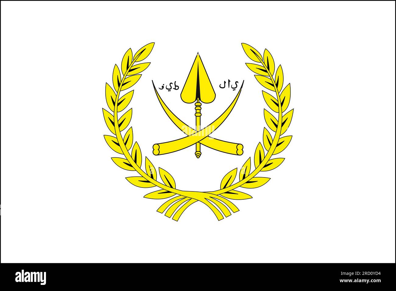 Top view of flag Standard Sultan Pahang Malaysia. Malaysian travel and ...