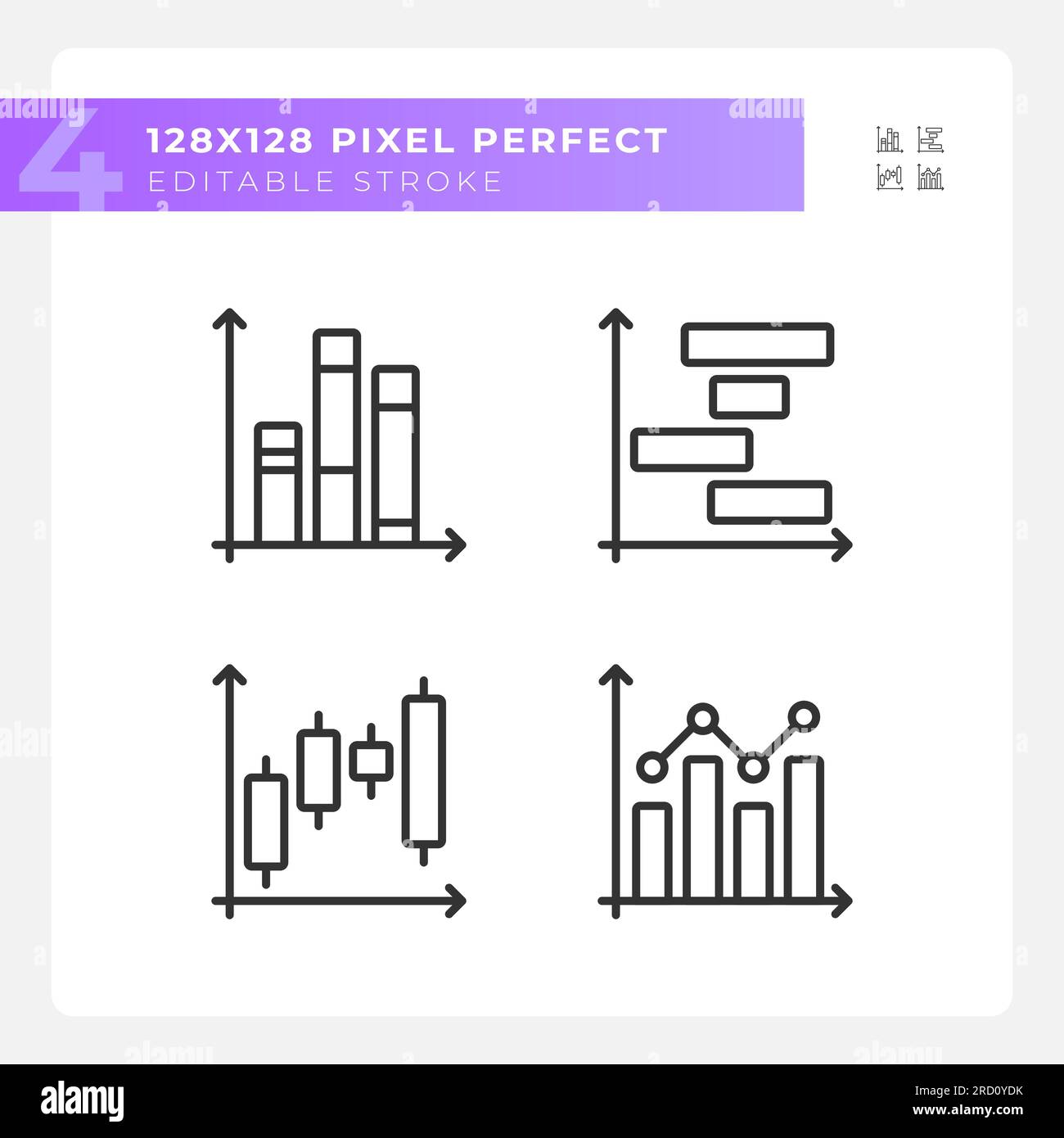 Financial trading line icons Stock Vector Images - Alamy