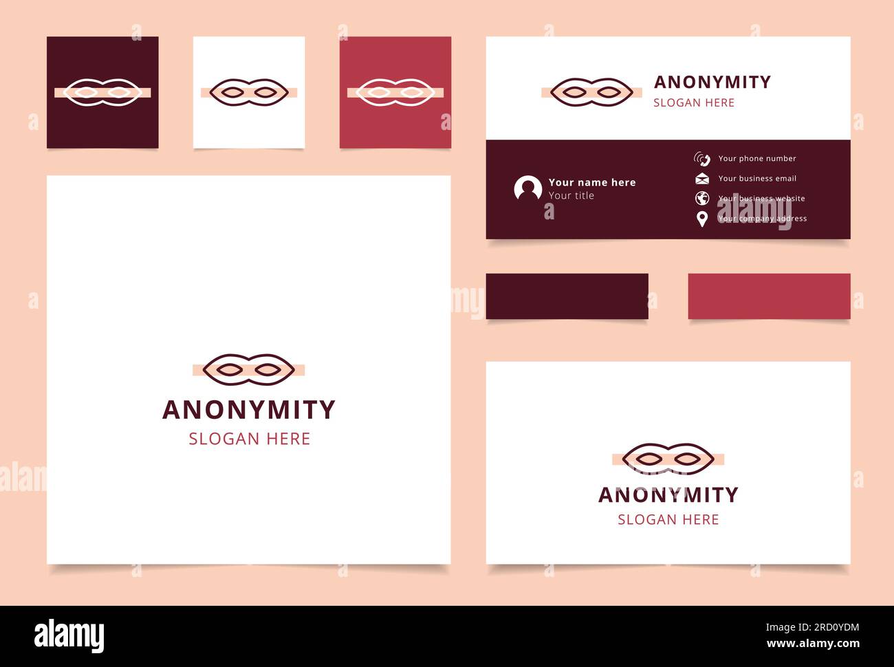 Anonymity logo design with editable slogan. Branding book and business ...