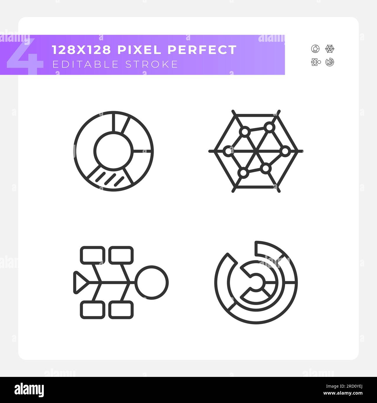 Strategic plan linear icons Stock Vector Images - Alamy