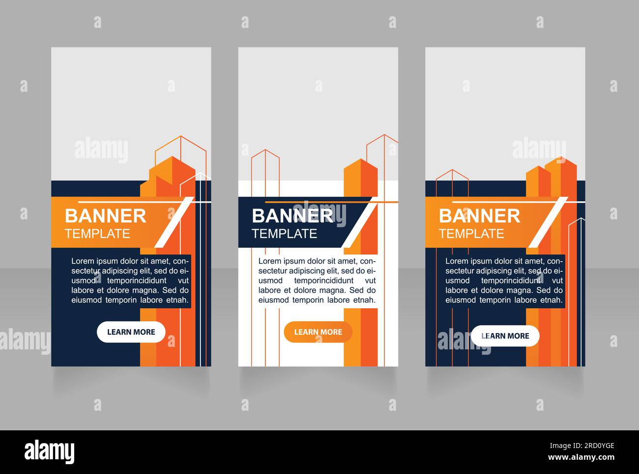 Sustainable architecture planning web banner design template Stock ...