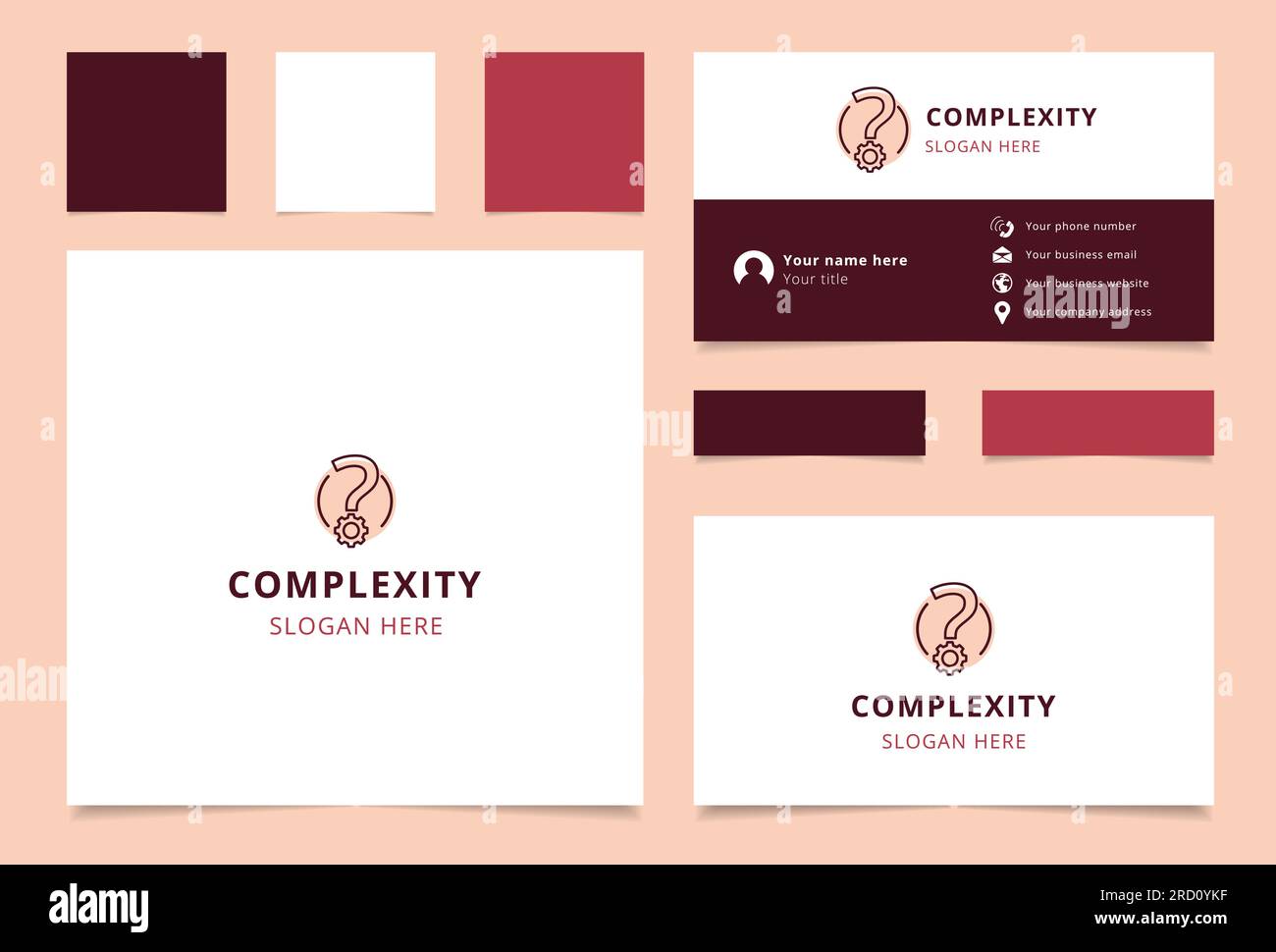 Complexity logo design with editable slogan. Branding book and business ...