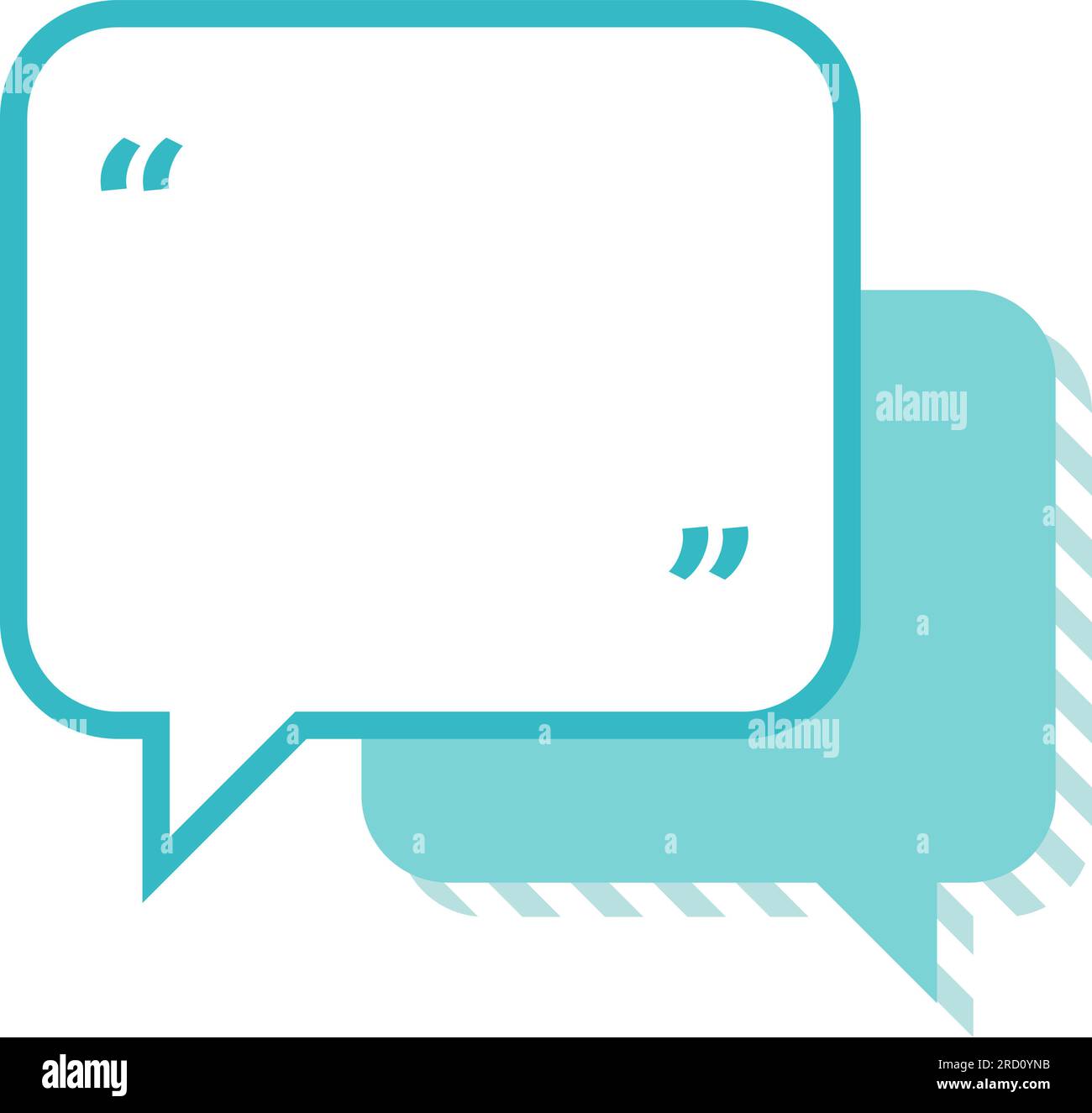 Chat box with quotation brochure element design Stock Vector Image ...